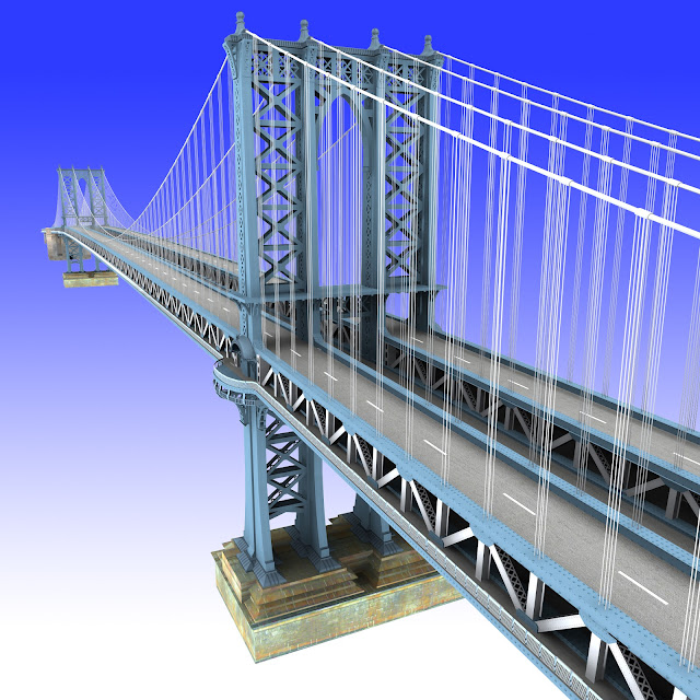 Manhattan Bridge 3D Model