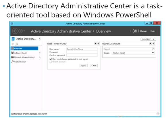 Overview of the Active Directory Administrative Center - ITLearningCambodia