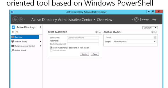 IT Learning: Overview of the Active Directory Administrative Center