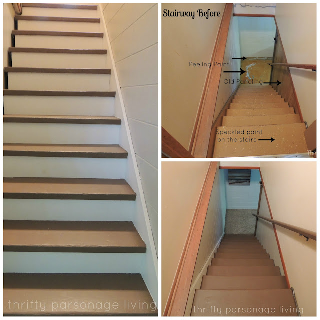 Thrifty Parsonage Living: SMALL BUDGET BUT BIG IMPACT {STAIRS MAKEOVER}