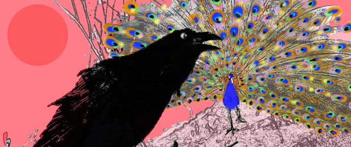 Peace Lisus: STORY: Who is Happy? The Peacock and The Crow