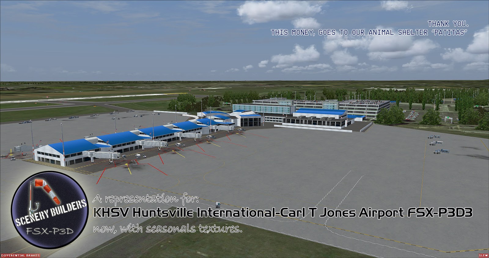 FSX, P3D, MSFS scenerybuilders.: KHSV Huntsville International Airport