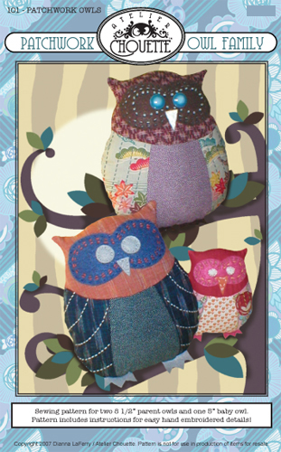 Draw. Print. Sew. Repeat.: NEW PATTERN! The Patchwork Owl Family