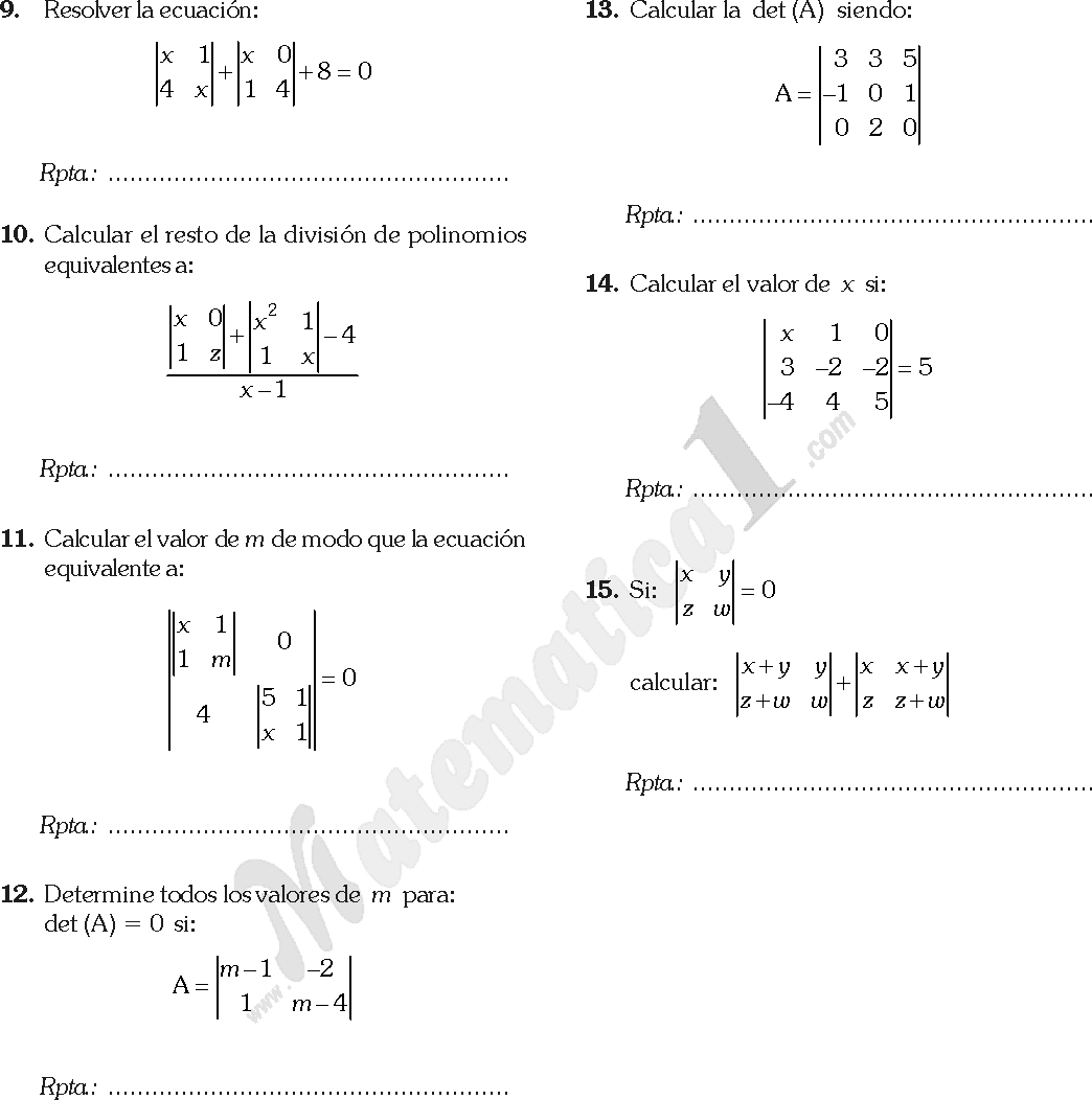 MATRICES EJERCICIOS RESUELTOS DE MATEMÁTICAS PDF