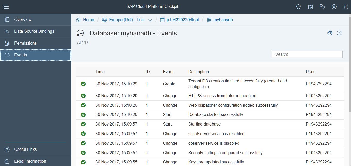 Creating An Hana Mdc Database And Access Web Based Hana Development Workbench In The Cockpit