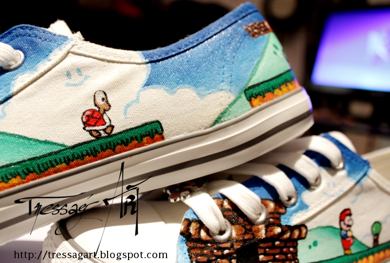 Tressag'ART - Custom Shoes - Créations: Custom Shoes Super Mario