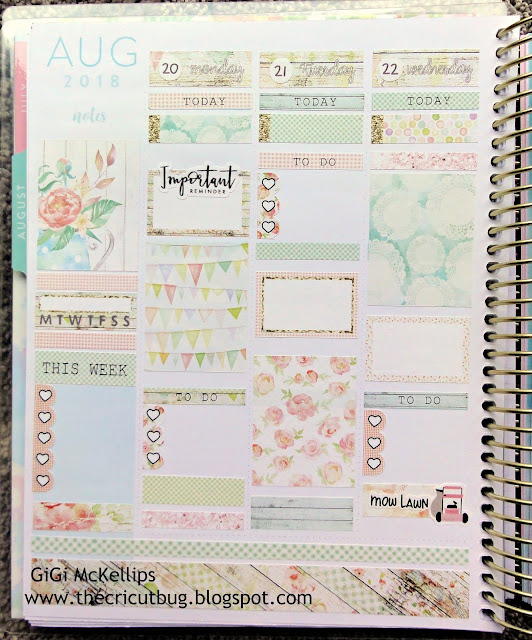 The Cricut Bug: Shabby Chic Planner Spread