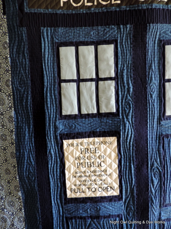Night Owl Quilting & Dye Works: Tardis Quilt