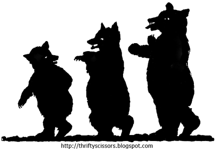 The Three Bears Silhouettes | Thrifty Scissors