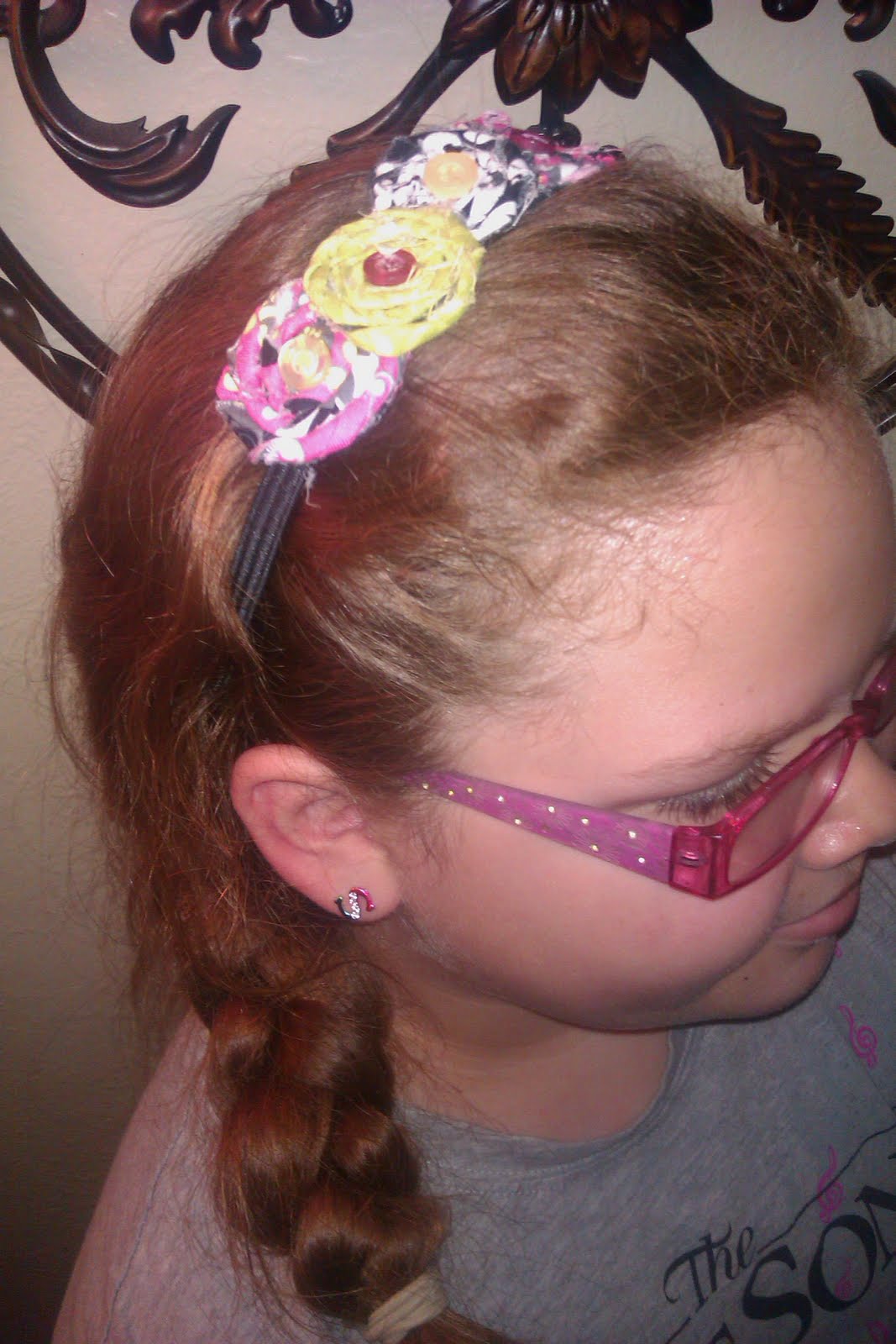 Jen's Happy Spot: Rag rose headbands