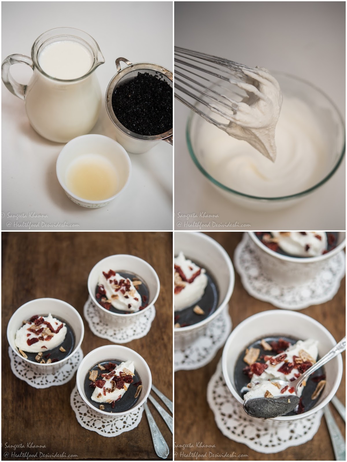 black sesame pudding made from scratch | how to make heavy cream from ...