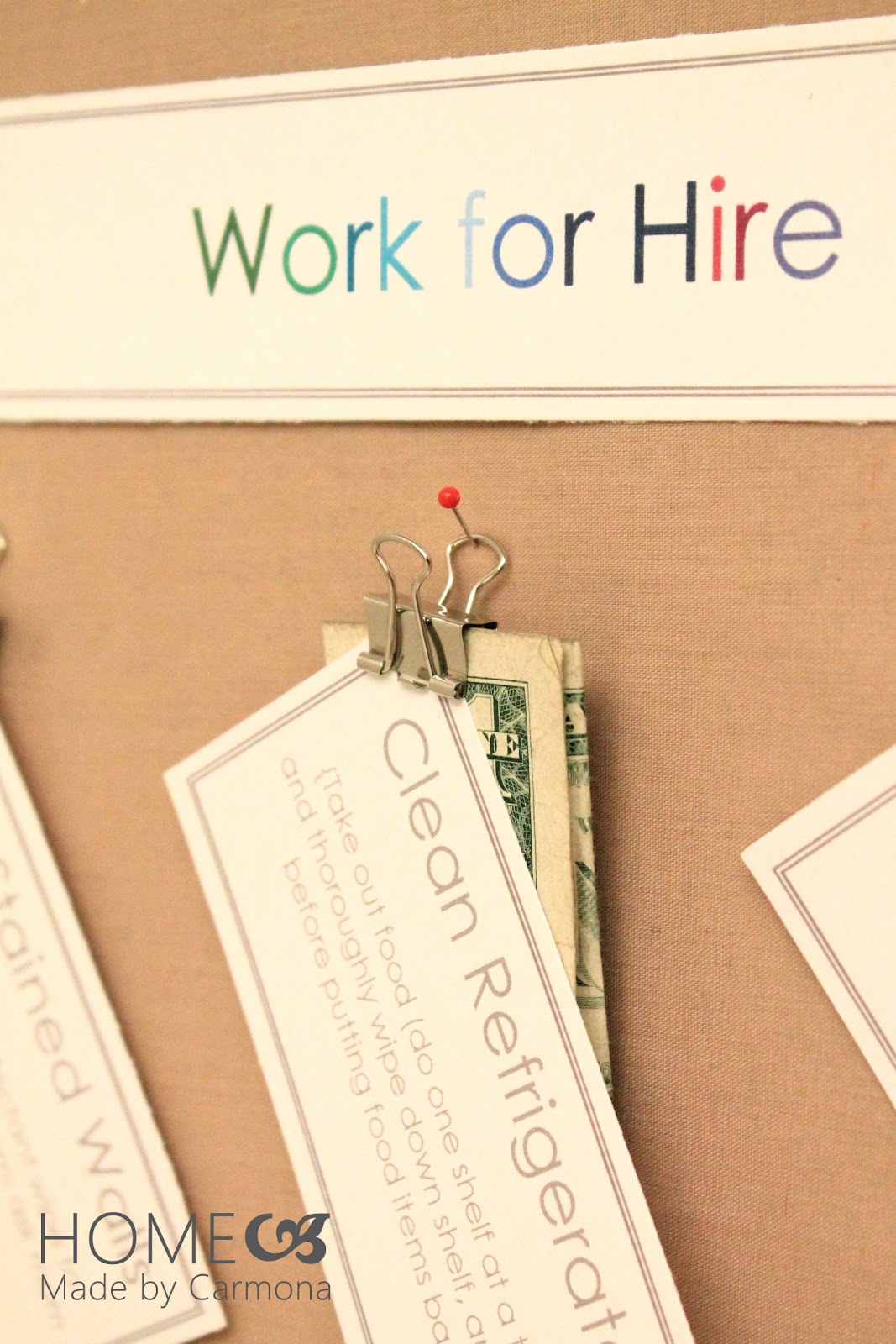 Chore System for the Kids | Home Made by Carmona