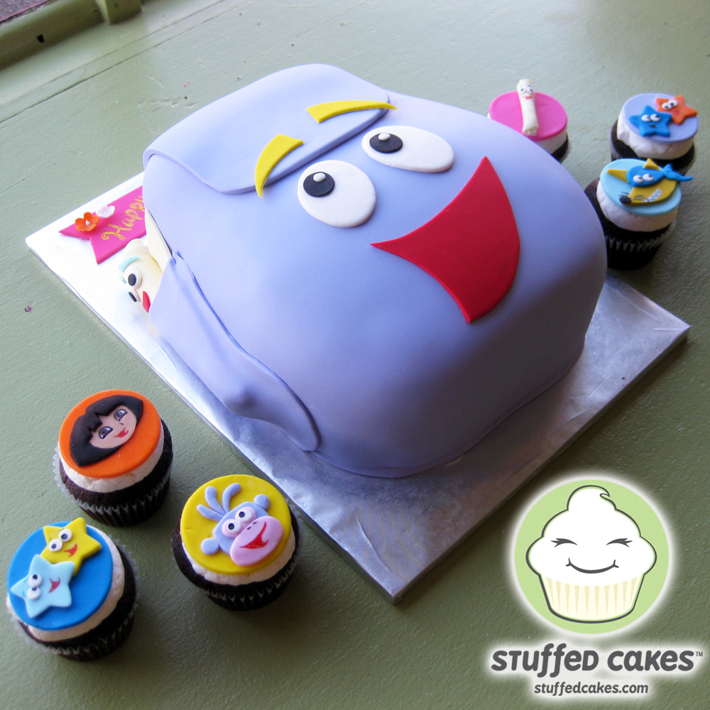 Stuffed Cakes: Dora The Explorer Backpack Cake and Toppers