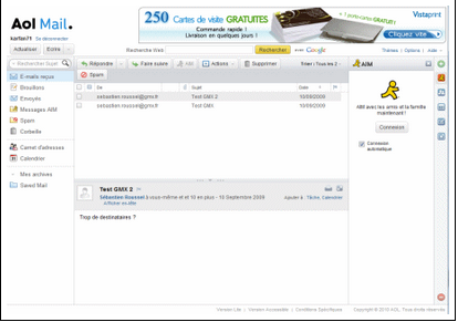 AOL Mail, le service de messagerie gratuit de AOL
