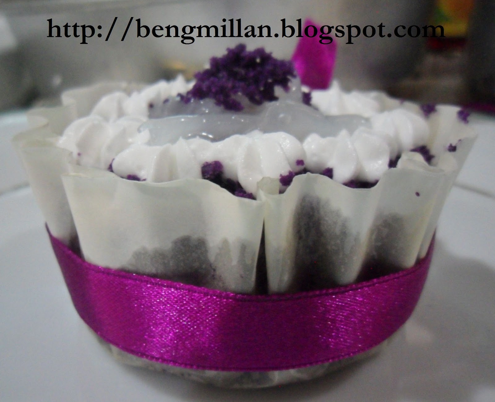 .: UBE- MACAPUNO CAKE in SINGLE SERVING