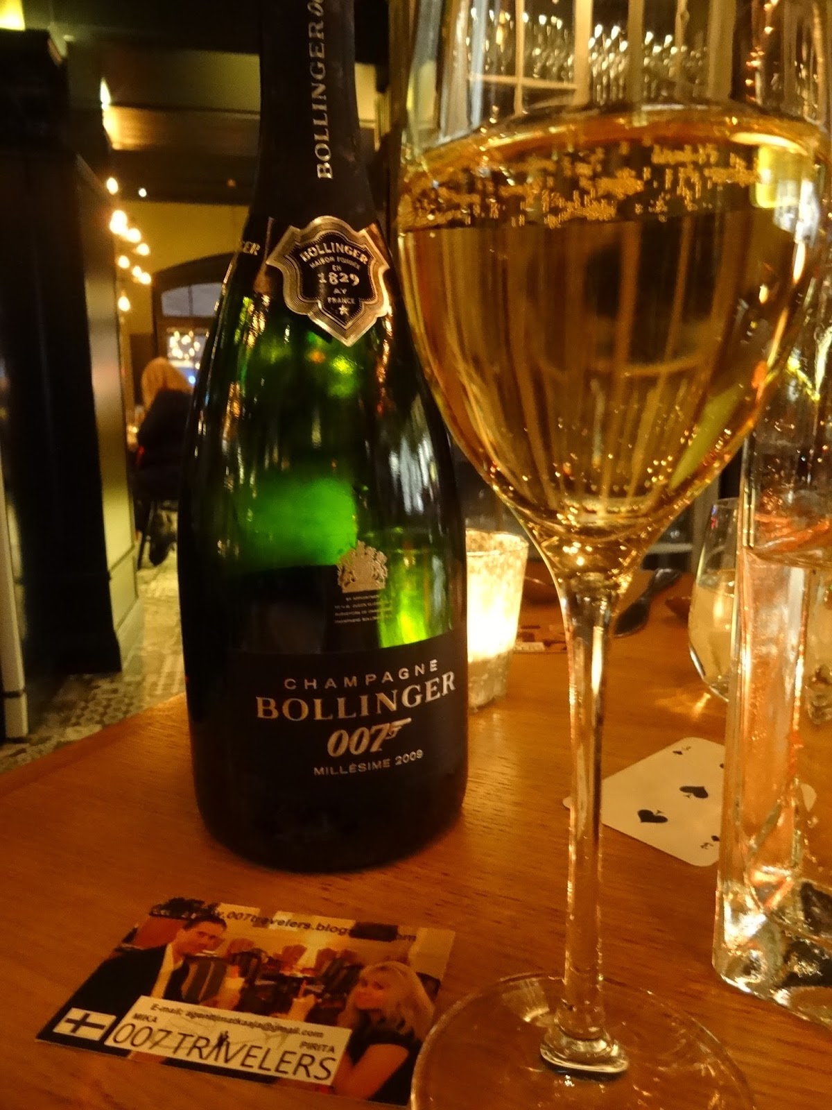 007 Food: Bollinger Spectre 007 – menu - 007 Travelers