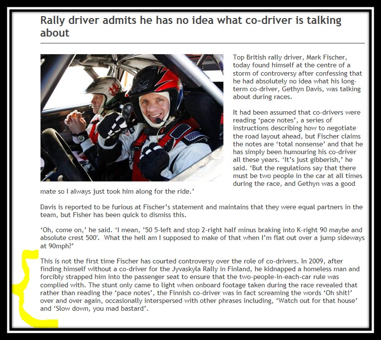 CKD Boats - Roy Mc Bride: The rally drivers co driver