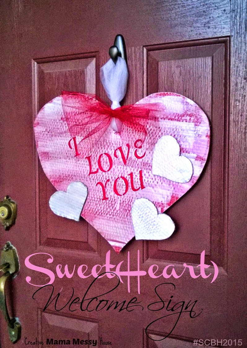 Creative Mama Messy House Sweet heart Welcome Sign SCBH2015 creative-mama-messy-house-sweet-heart-welcome-sign-scbh2015