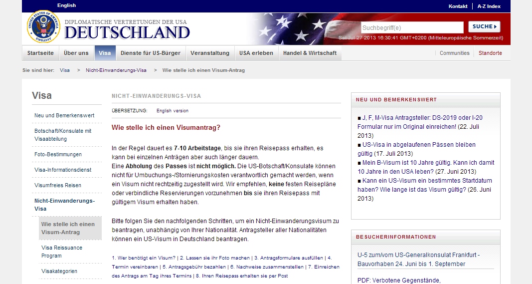 Gone to somewhere far away: Ein Au Pair in den USA: DS-2019, DS-160 und Visumstermin