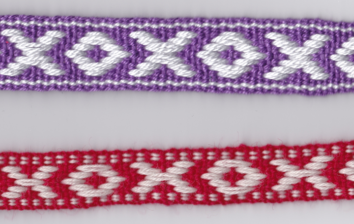 Durham Weaver: Weaving patterned bands with 5 pattern threads