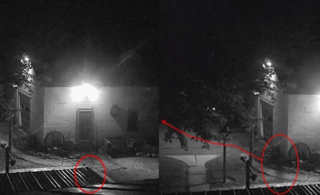 Security Cam records ghostly shadow person that jumps off a roof and ...
