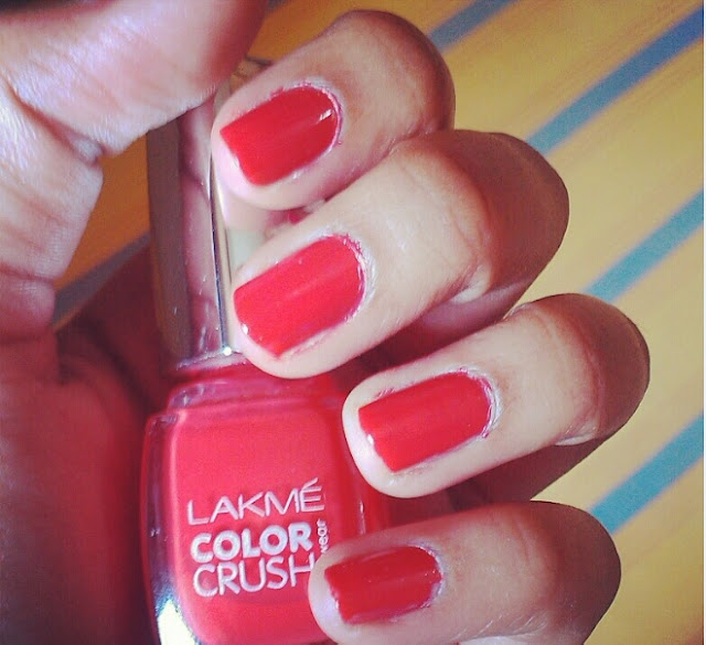 Warflower: NOTD :Lakme Color Crush Nail Polish 23