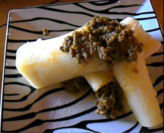 Yuca con carne Molida