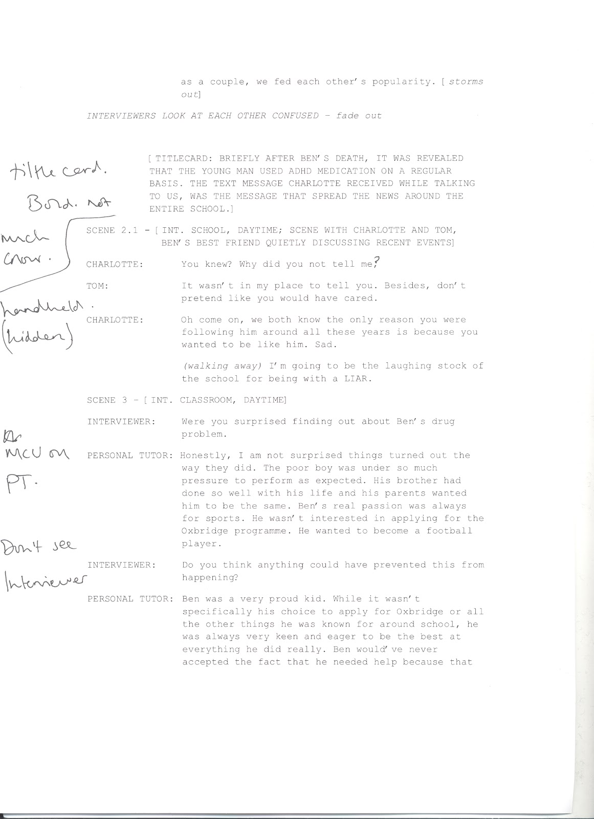 A2 MEDIA ADVANCED PRODUCTION: ANNOTATED SCRIPT