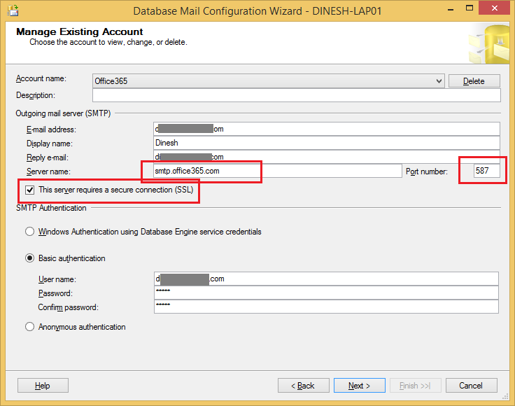 Dinesh S Blog Being Compiled How To Configure Sql Database Mail To Send Emails Using