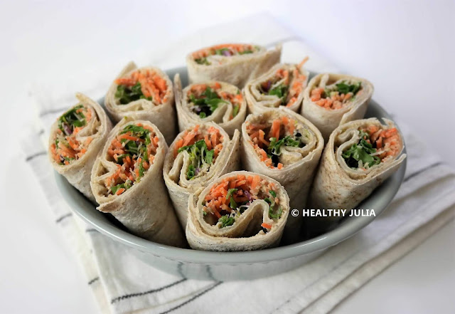 WRAPS AUX CRUDITÉS ET HOUMOUS #VEGAN - Healthy Julia