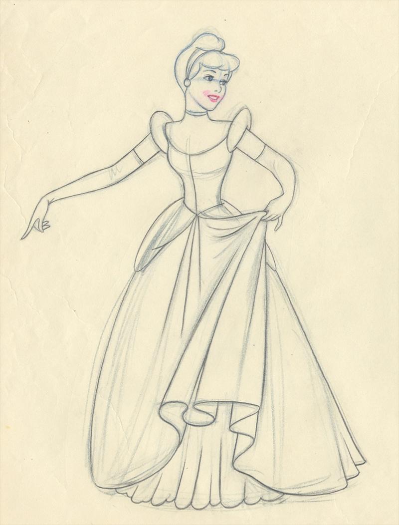 Cinderella Pencil Drawing