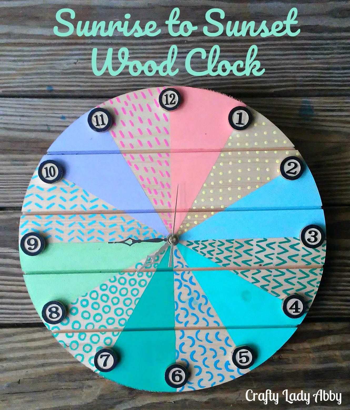 HOME DECOR DIY: Sunrise to Sunset Wood Clock