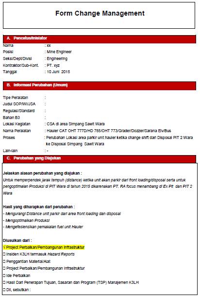 Budak Tambang Jambi Punyo Lokak: CHANGE SHIFT AREA