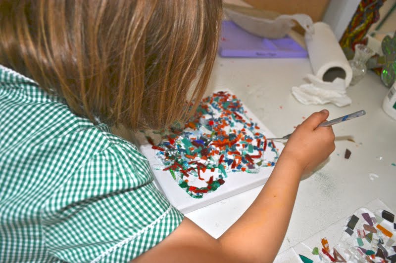 Glittering Shards | Mosaic scatter paintings for you to try!