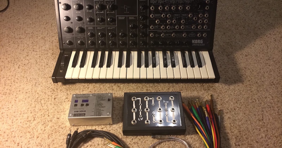 MATRIXSYNTH: 1979 Korg MS-20 with Kenton Solo USB-CV/Gate Interface & Breakout Box