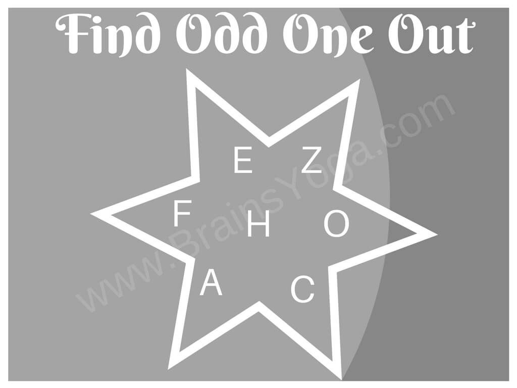 Picture Puzzle to Find the Odd One Out