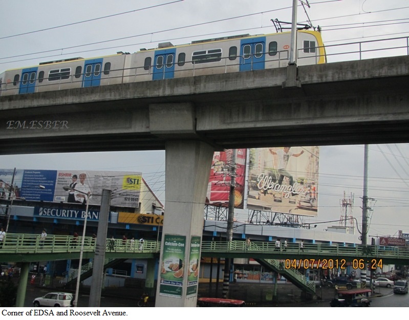 Em Esber Blog 2: EDSA corner Roosevelt avenue adjacent to LRT 1 Station.