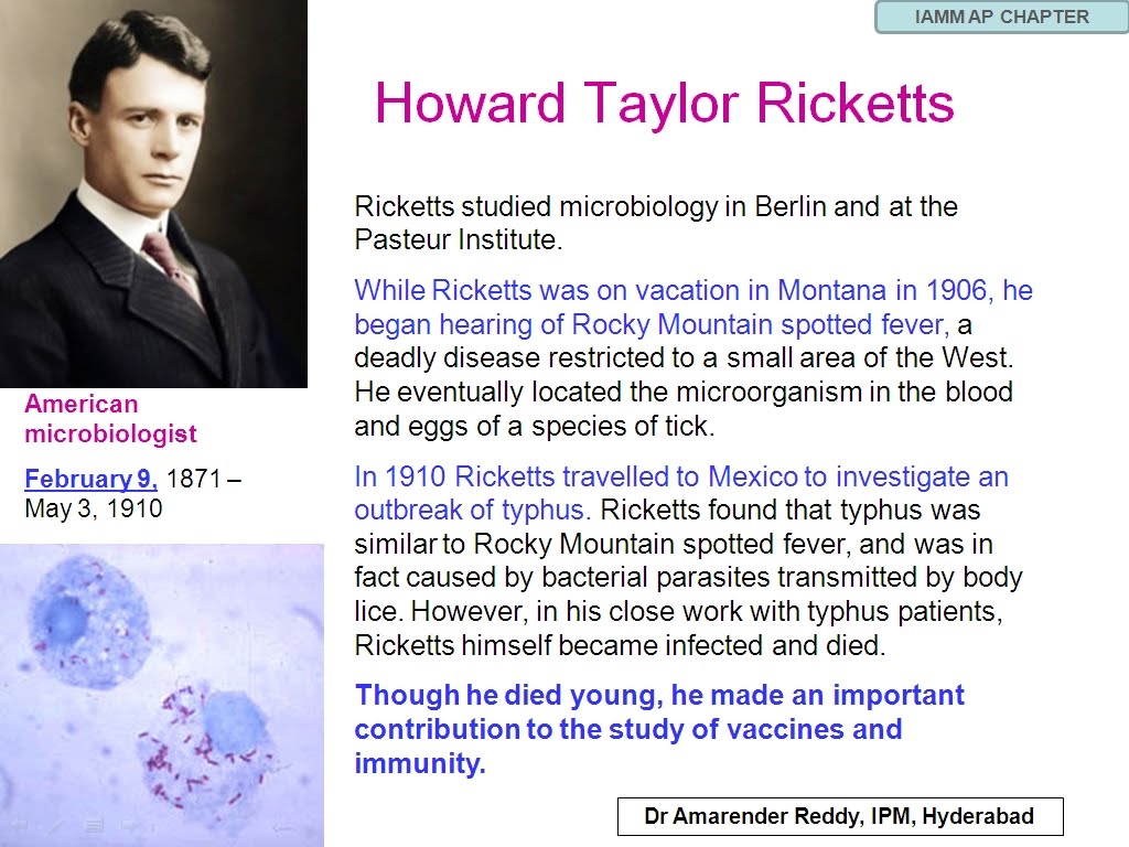 IAMM TAPC CHAPTER: Birth anniversary : Ricketts