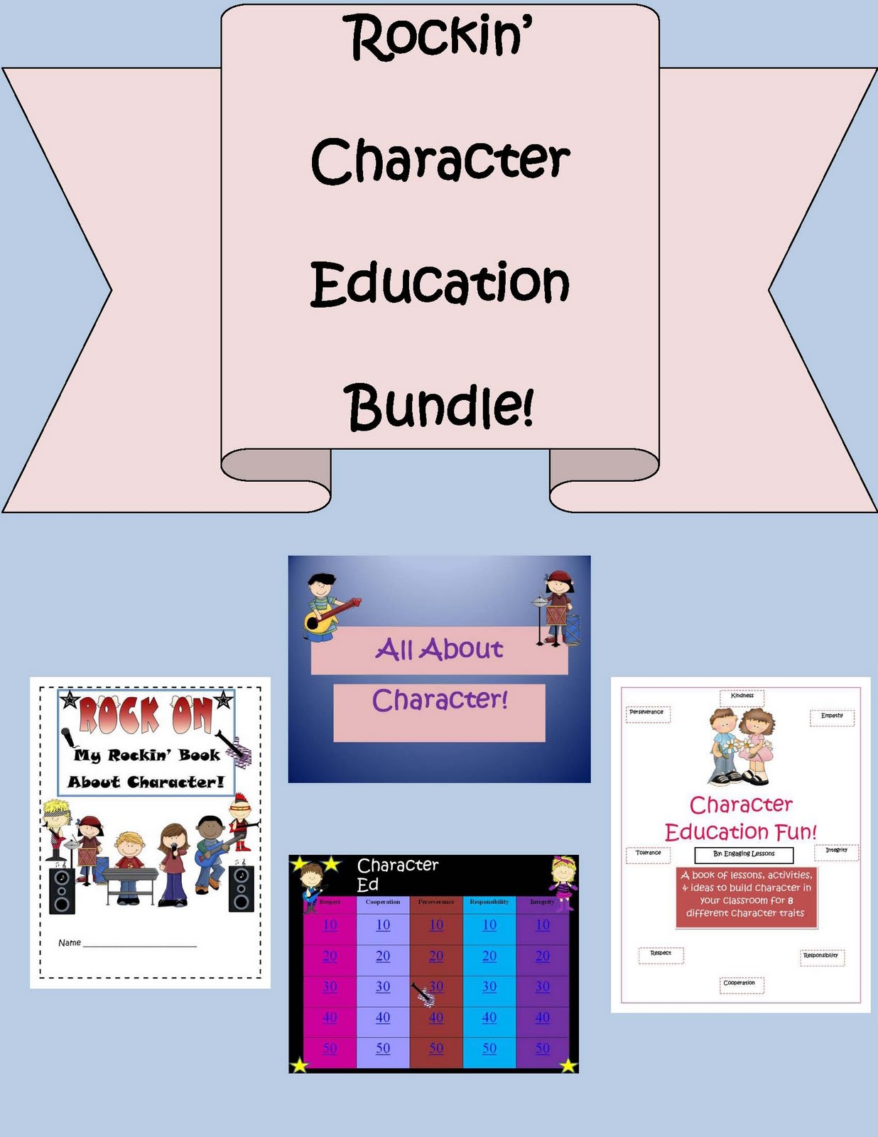 Little Miss Middle School: Character Eduaction Bundle Of Activities!
