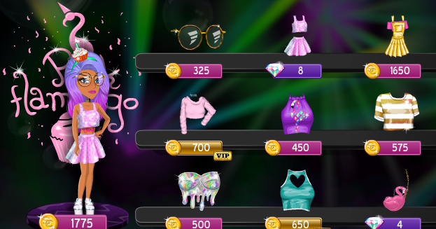 MovieStarPlanet z Czarnistą!: Pink Flamingo - ocena nowego motywu! ♥