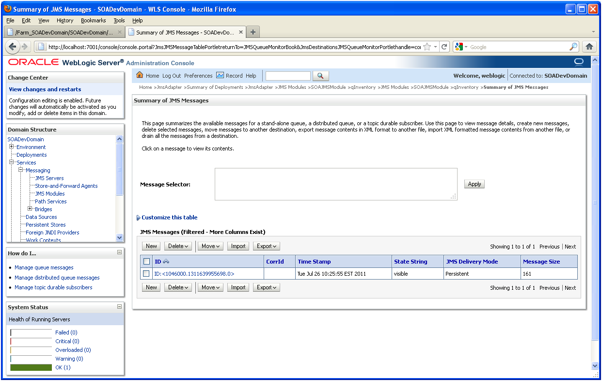 Mark's Blog: Use JmsAdapter in Oracle SOA 11g BPEL