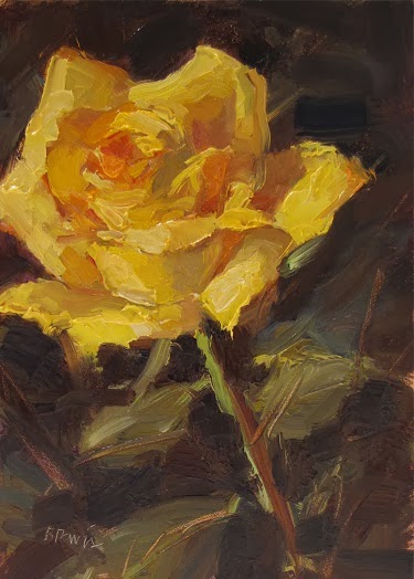 Barbara Davis Art: Painting 11/30: "A Rose Among the Thorns"