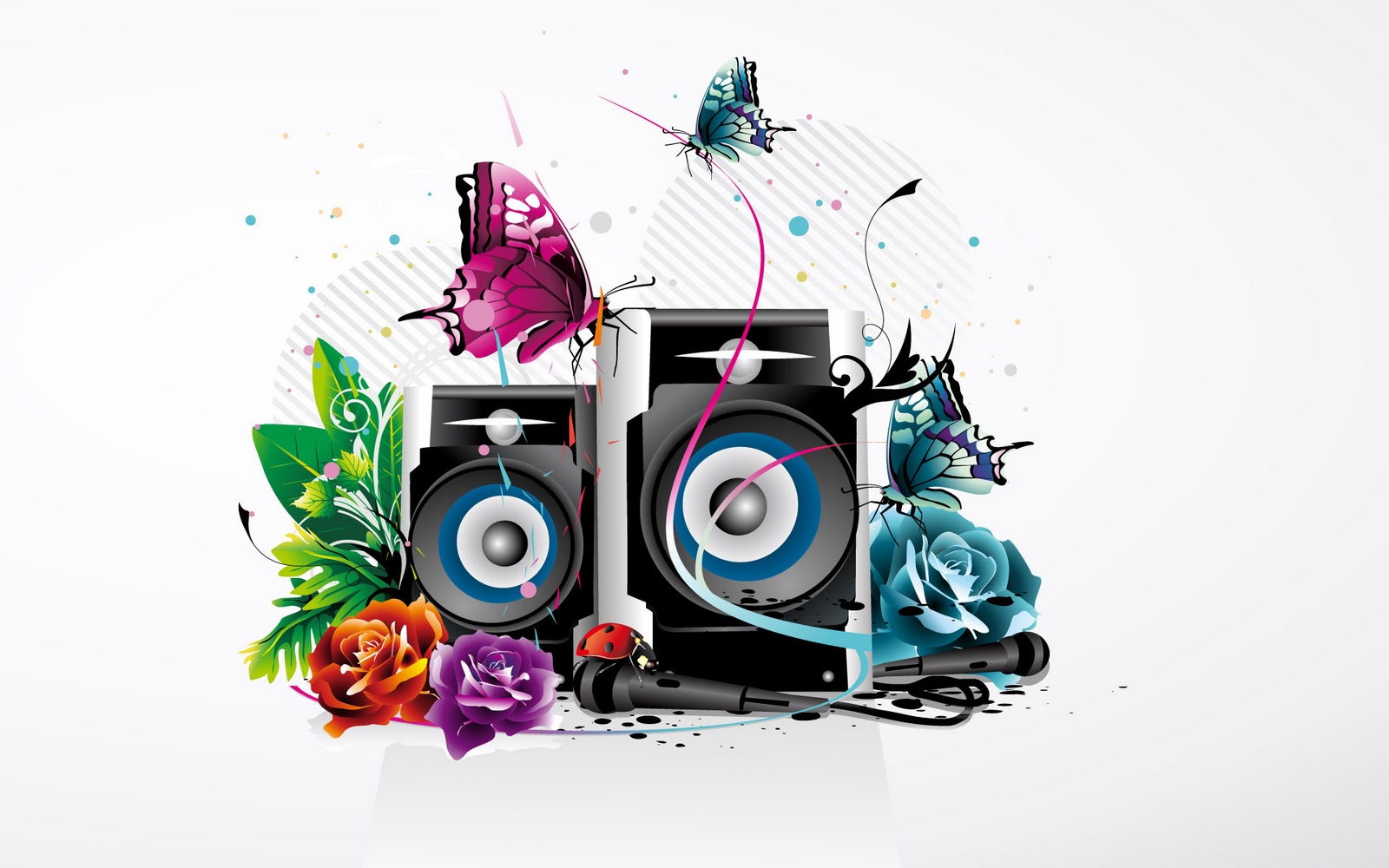 18 Free Colorful Vector Music Backgrounds Wallpapers