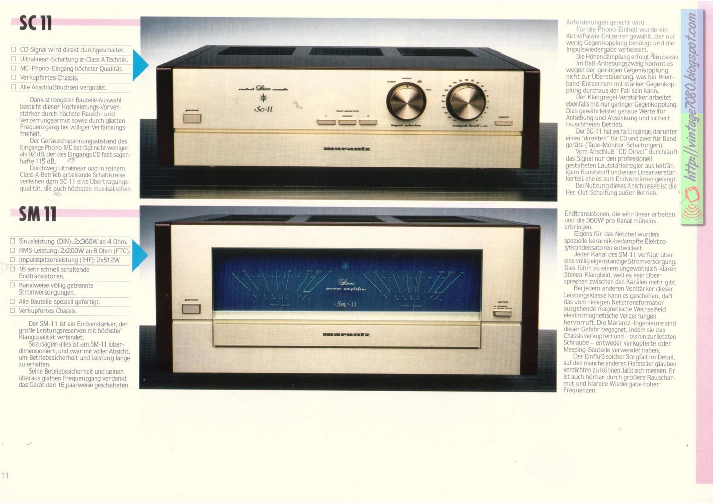 Vintage 70 80: Marantz 15 - Catálogo Audiophile -1987