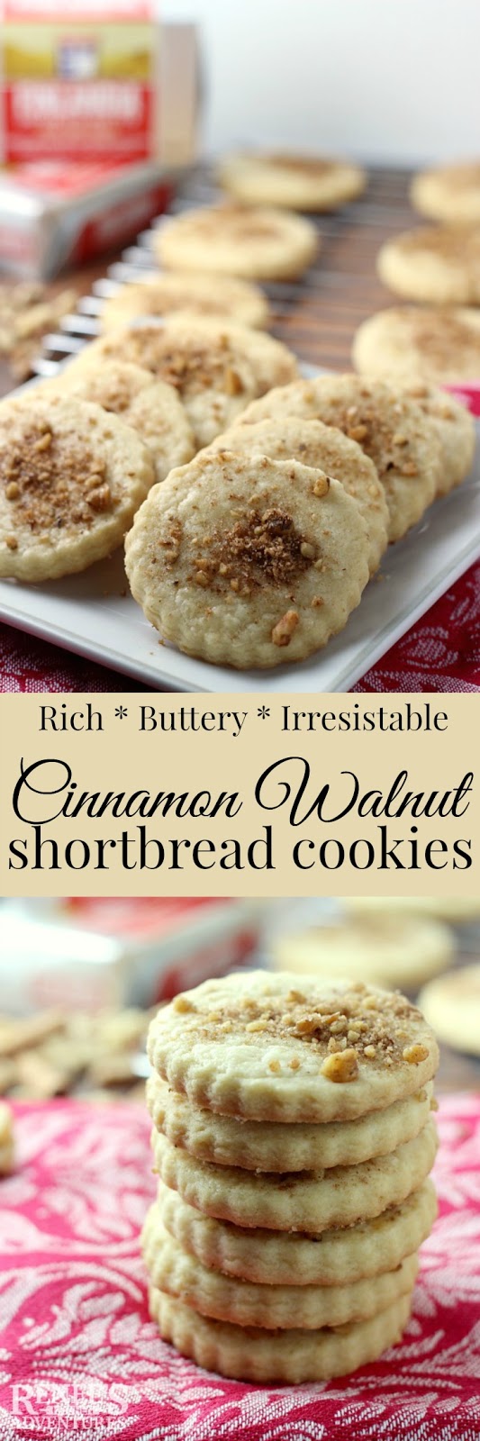 Cinnamon Walnut Shortbread Cookies | Renee's Kitchen Adventures