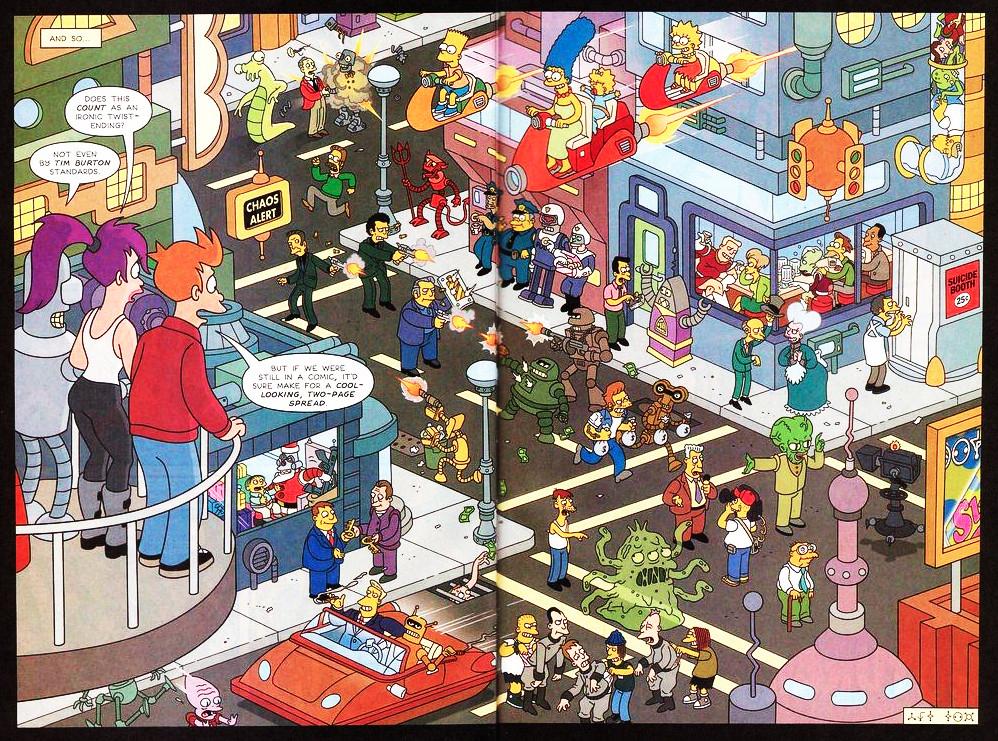 Ultimate Futurama Simpsons Crossover Image