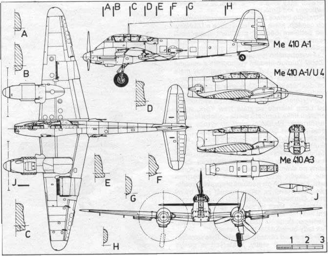 Luftwaffe Lovers: Messerschmitt Me410 Hornisse-interesting drawings