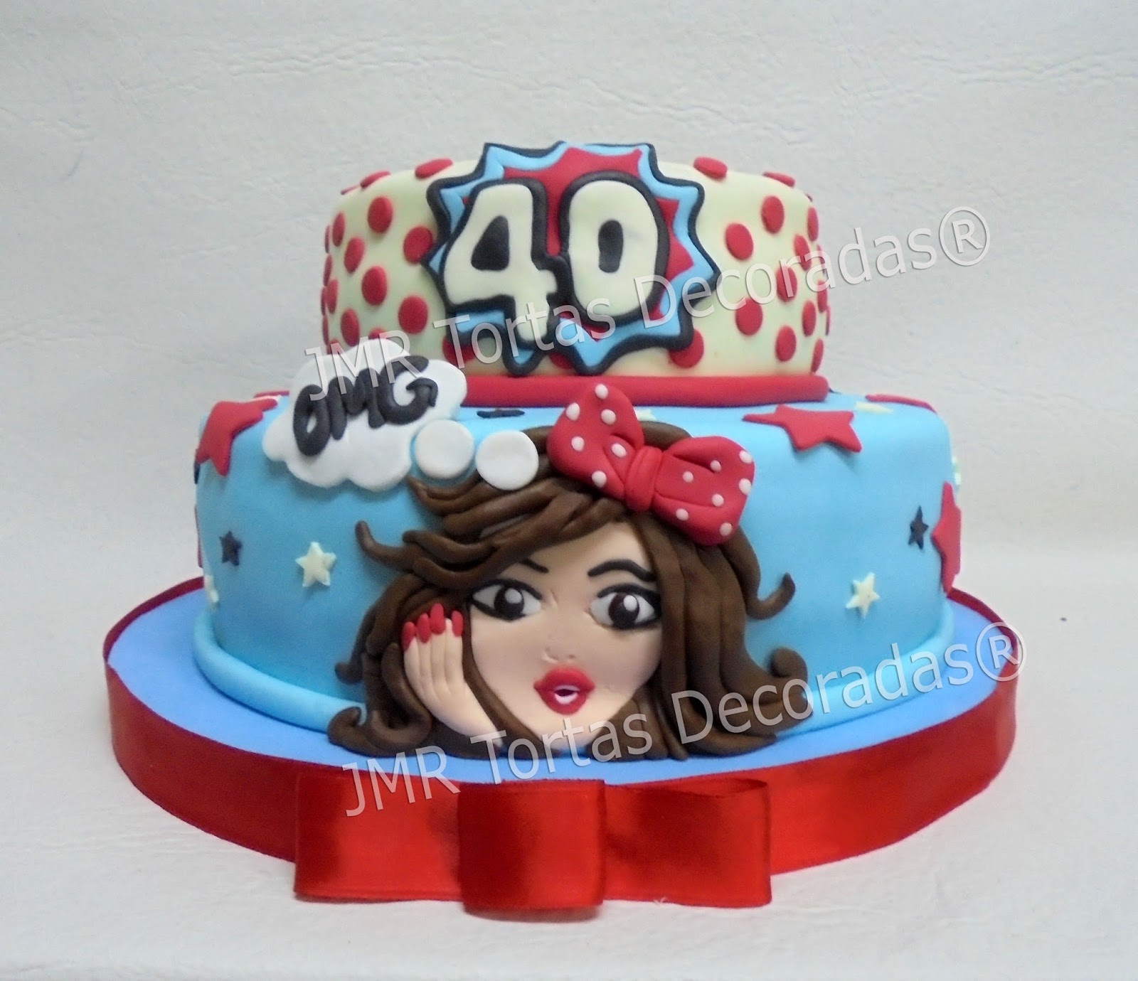 Torta Cumple 40 . Feliz cumple | JMR Tortas Decoradas