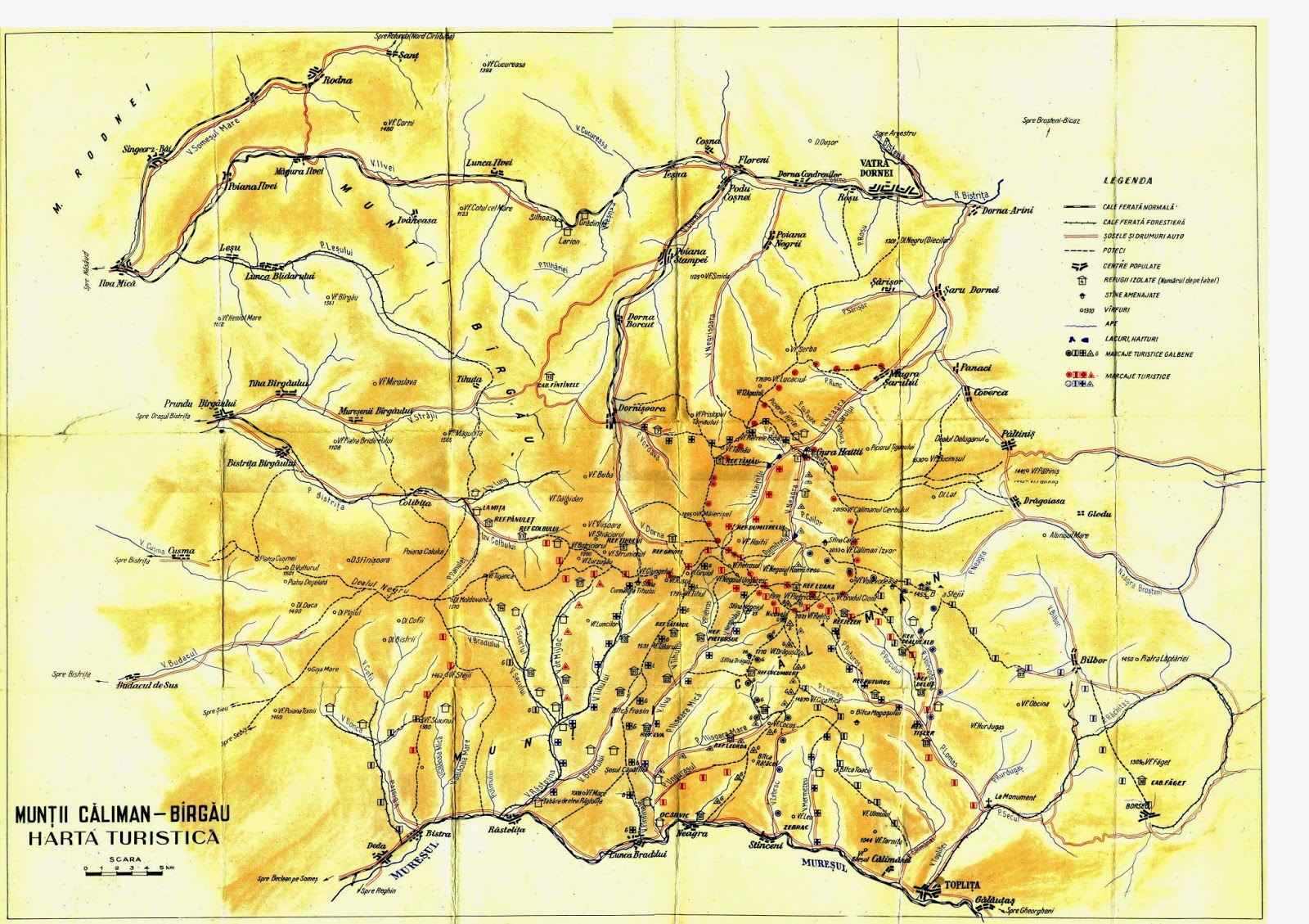 Harta Trasee Montane