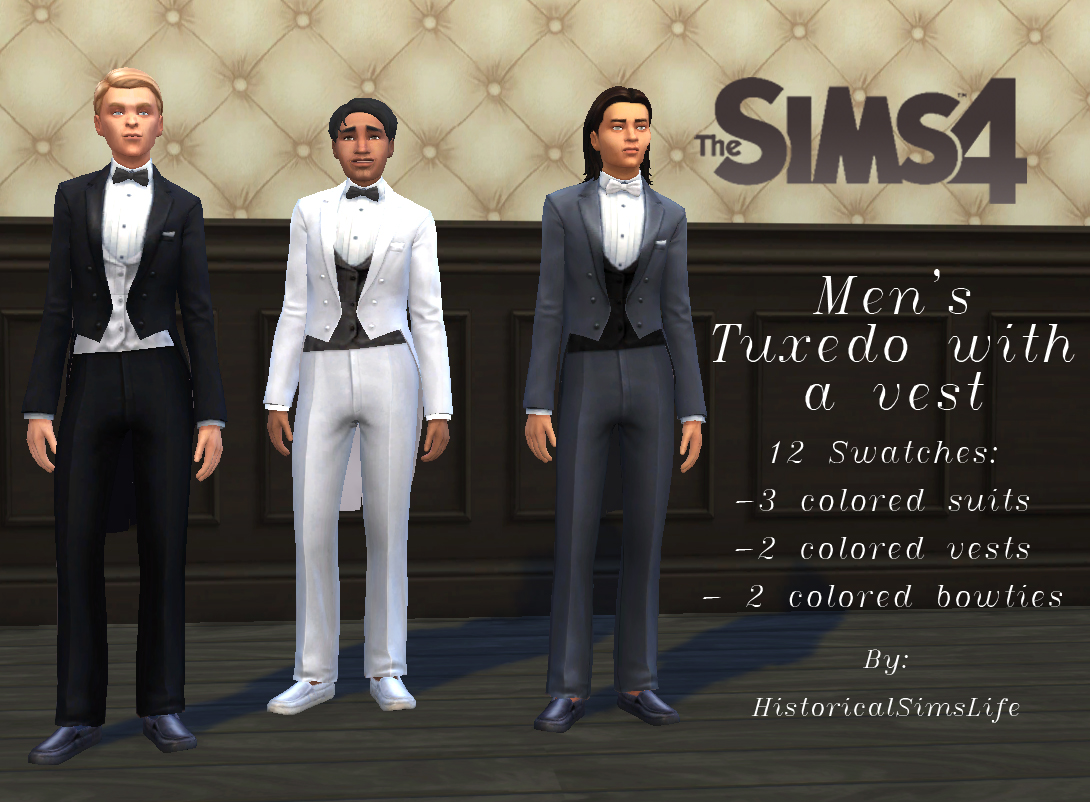 TS4: Men's Tuxedos | History Lover's Sims Blog